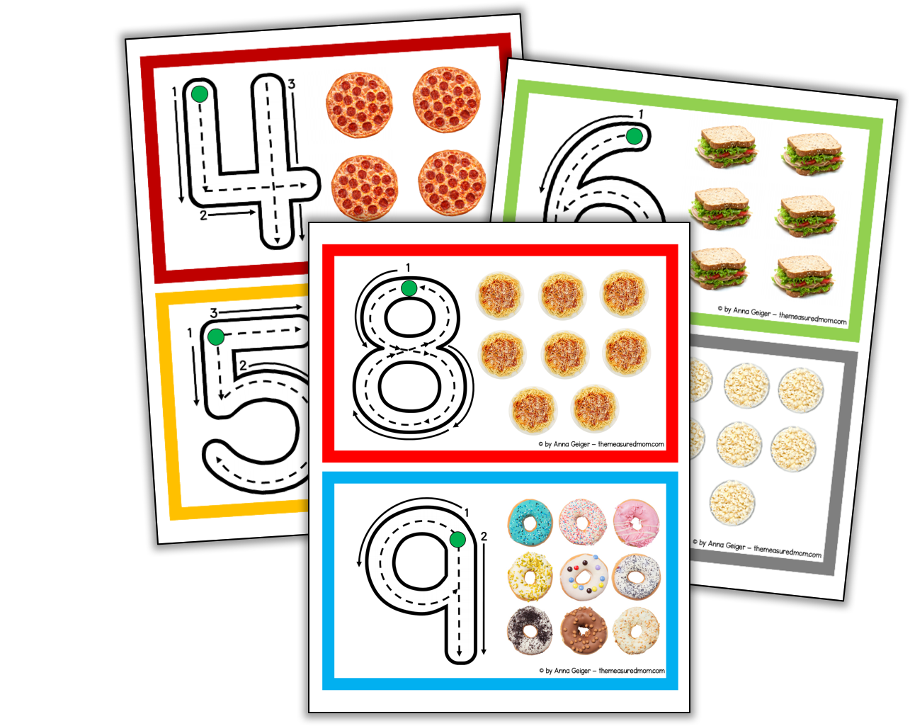 Number tracing cards - The Measured Mom