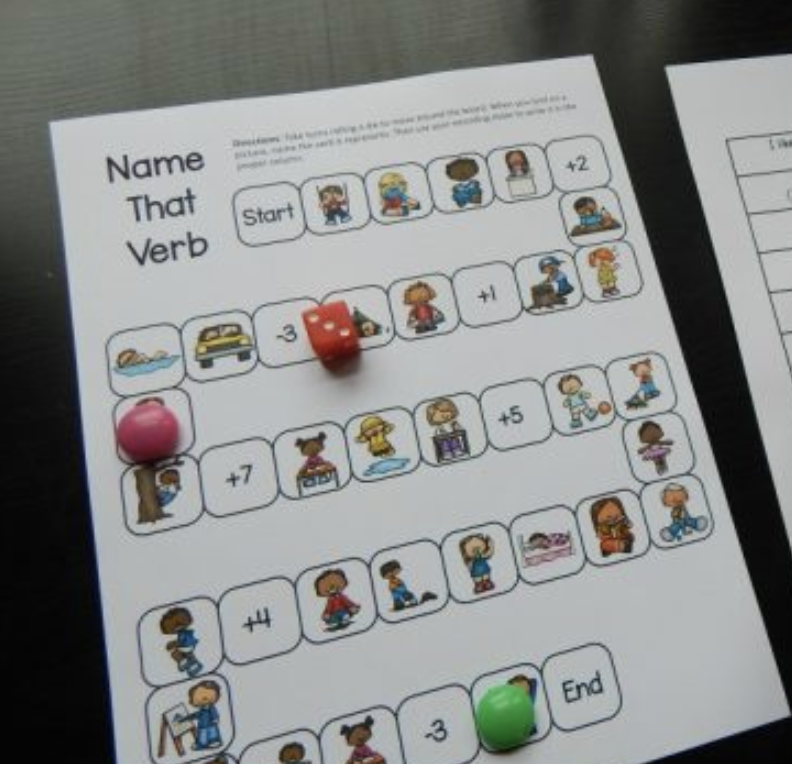 Simple verb game - The Measured Mom