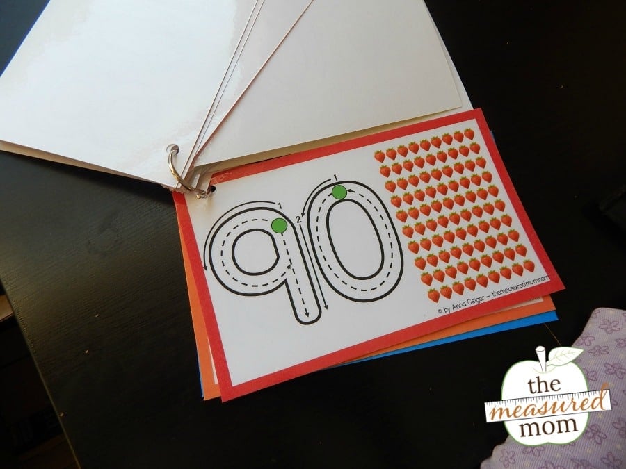 Number tracing cards - The Measured Mom