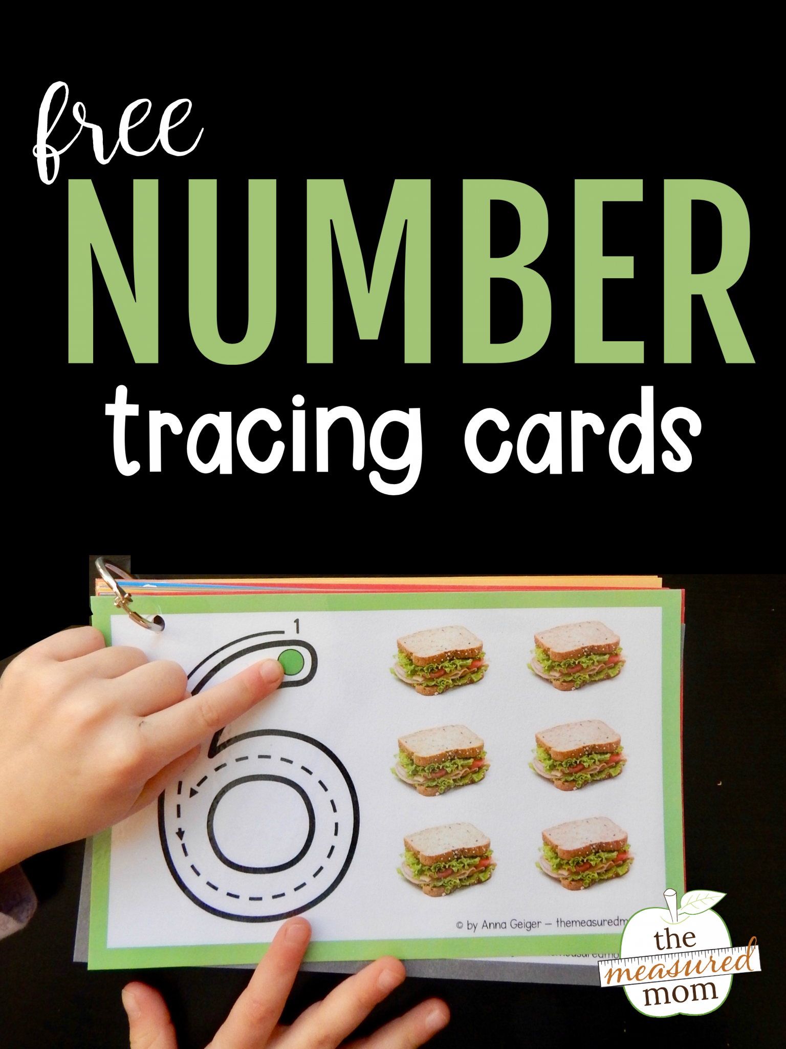 Number tracing cards - The Measured Mom