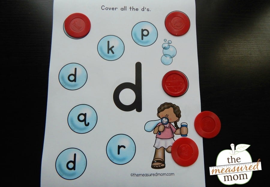 Simple letter find pages - The Measured Mom