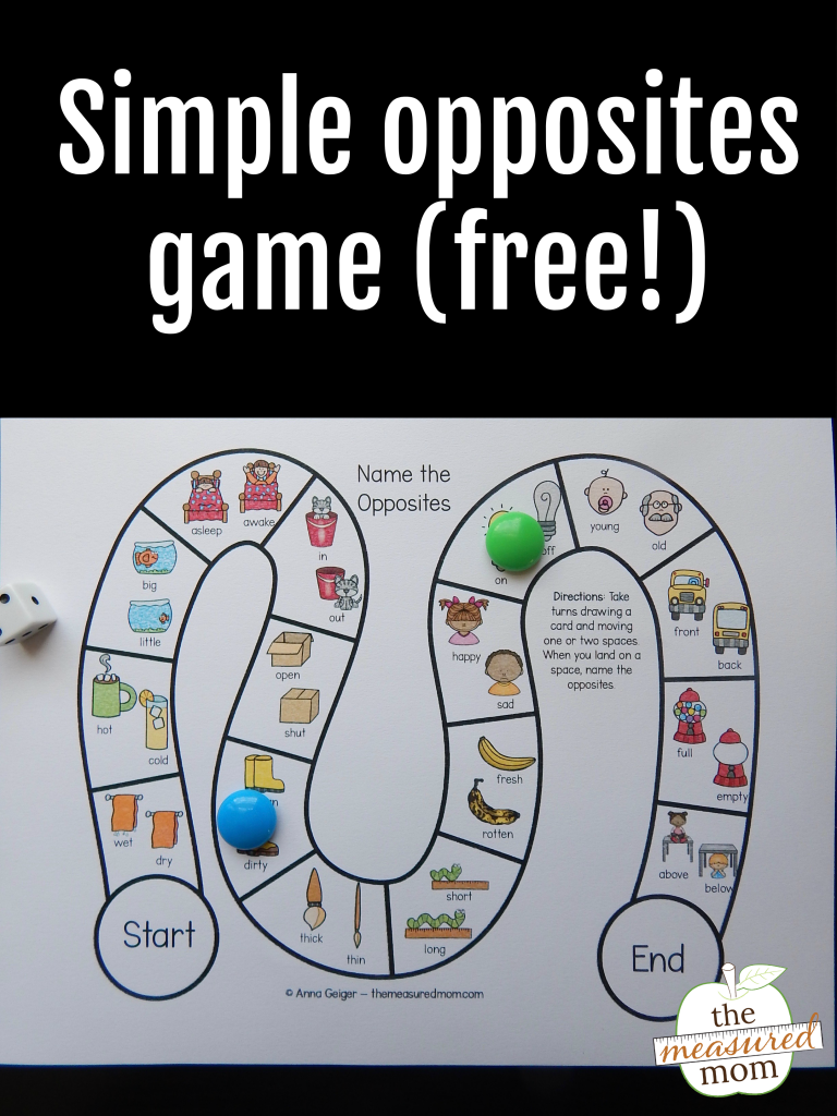 Simple opposites game - The Measured Mom