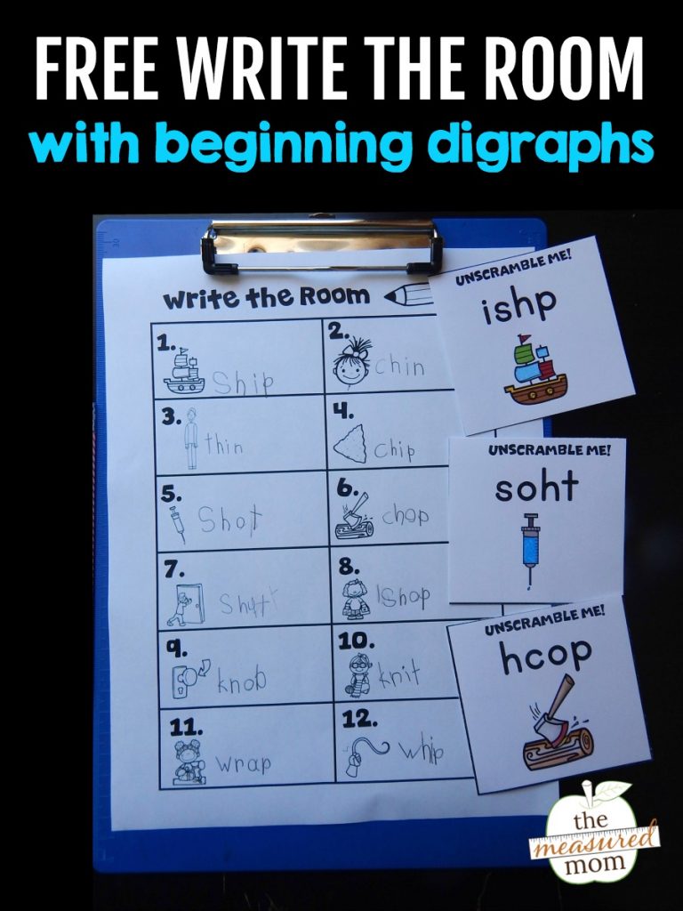 Write the room with digraphs - The Measured Mom