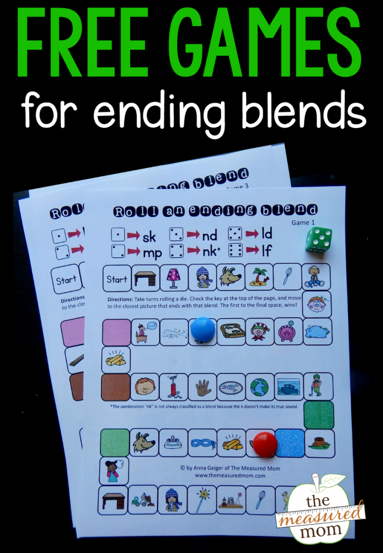 Free Games for Ending Blends - The Measured Mom