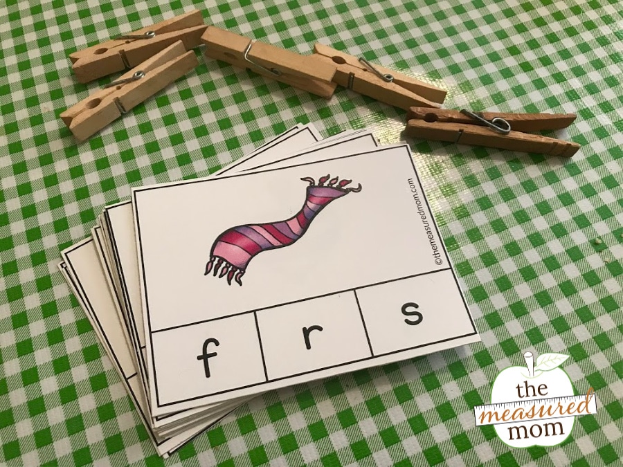 Clip cards for ending sounds - The Measured Mom