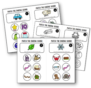 Ending sounds activity - The Measured Mom