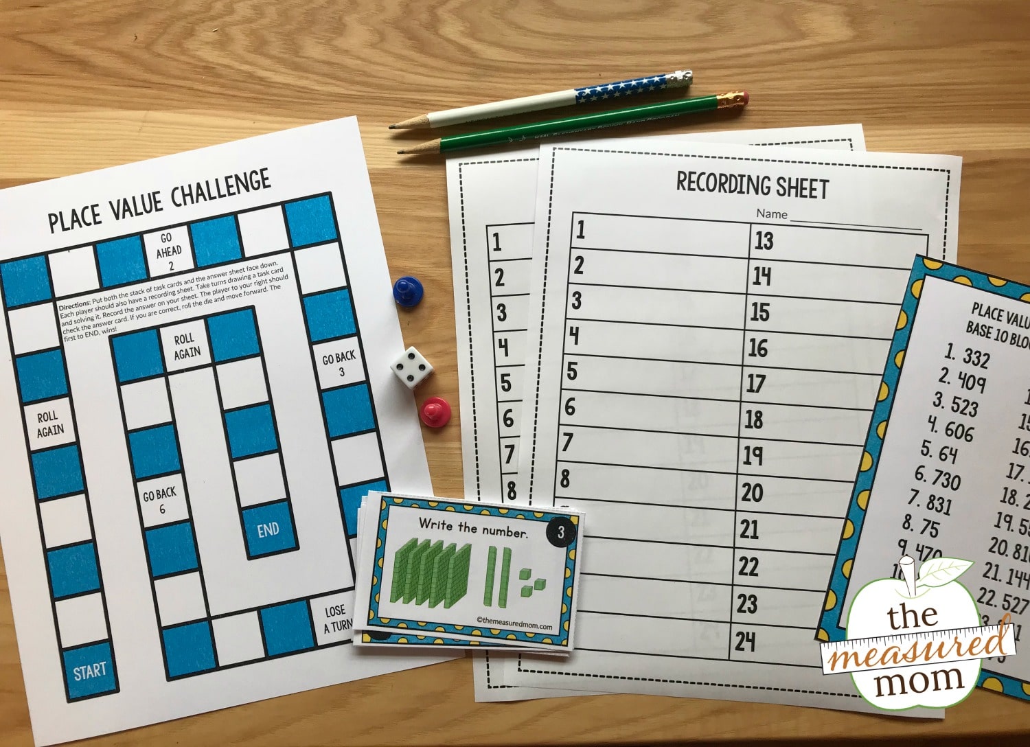 Place value game for 2nd grade - The Measured Mom
