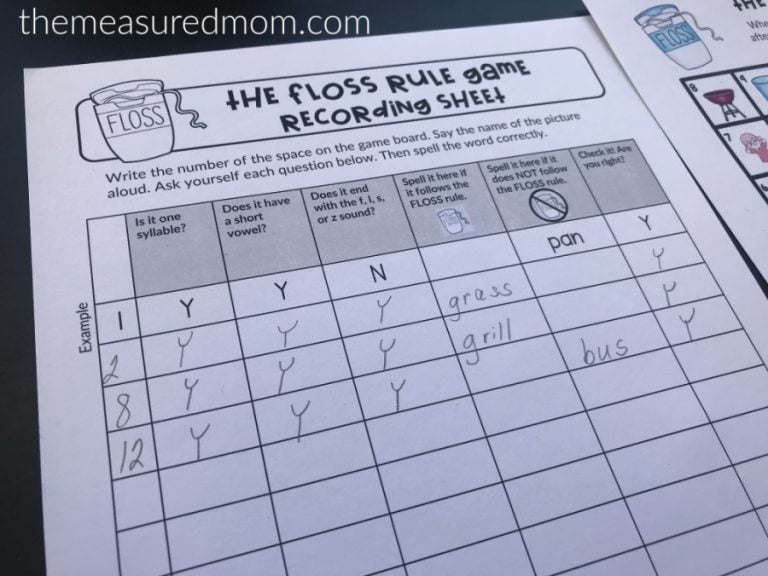 Floss rule activity - The Measured Mom