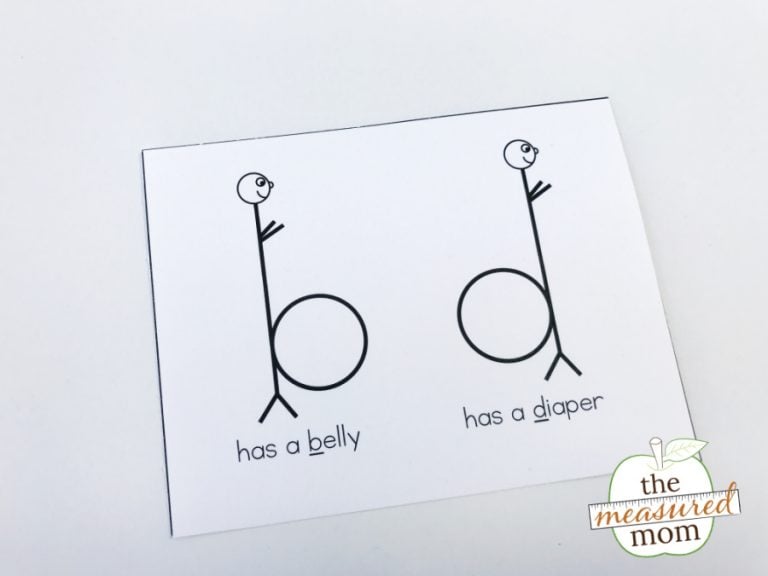 8 Ways to stop b and d letter reversals - The Measured Mom