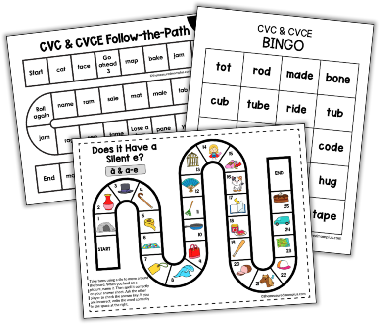 CVC & CVCE words - The Measured Mom