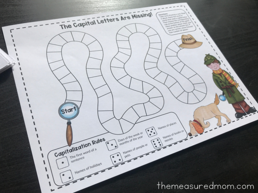 Capitalization rules game - The Measured Mom