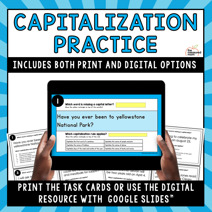 Capitalization rules game - The Measured Mom