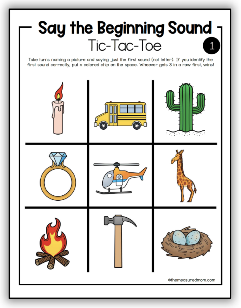 Phonemic Awareness Games & Activities - The Measured Mom