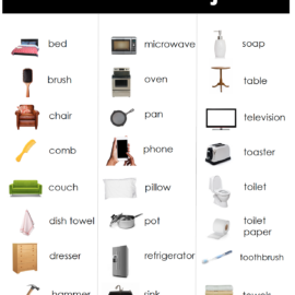 ESL Vocabulary Bundle: Household Objects - The Measured Mom
