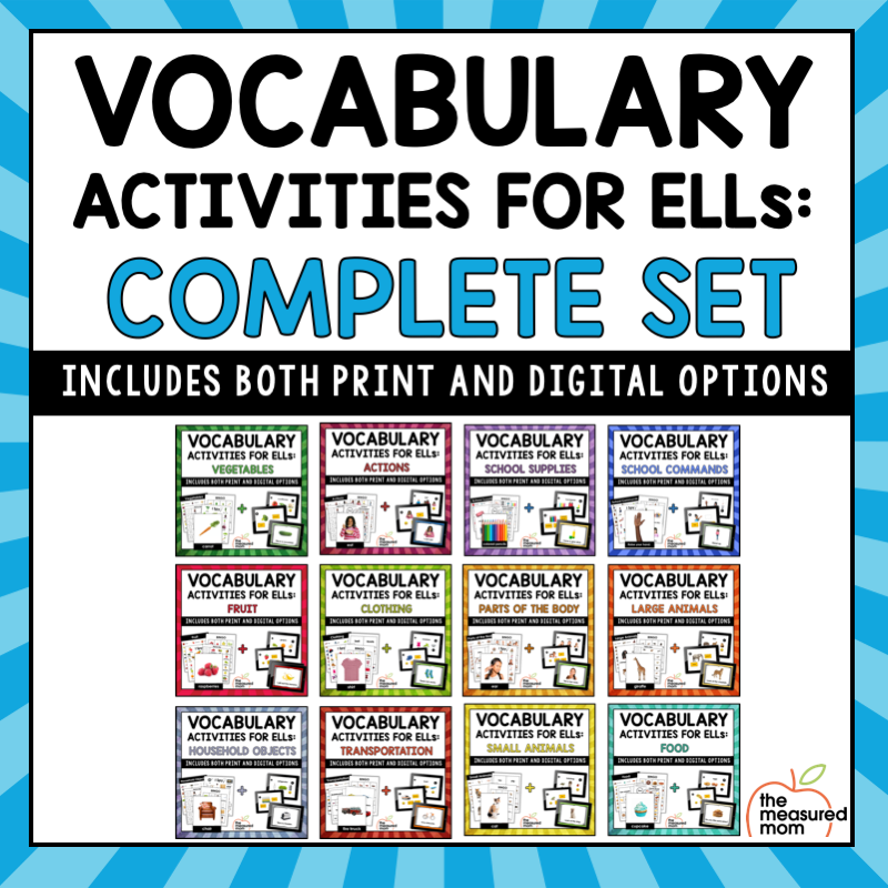ESL Vocabulary Bundle: Actions - The Measured Mom