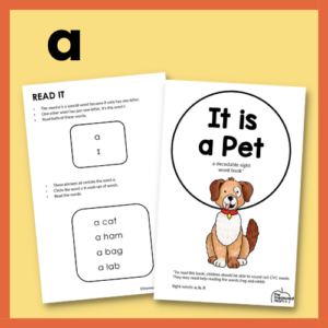 High frequency word lesson & decodable book: "a" - The Measured Mom