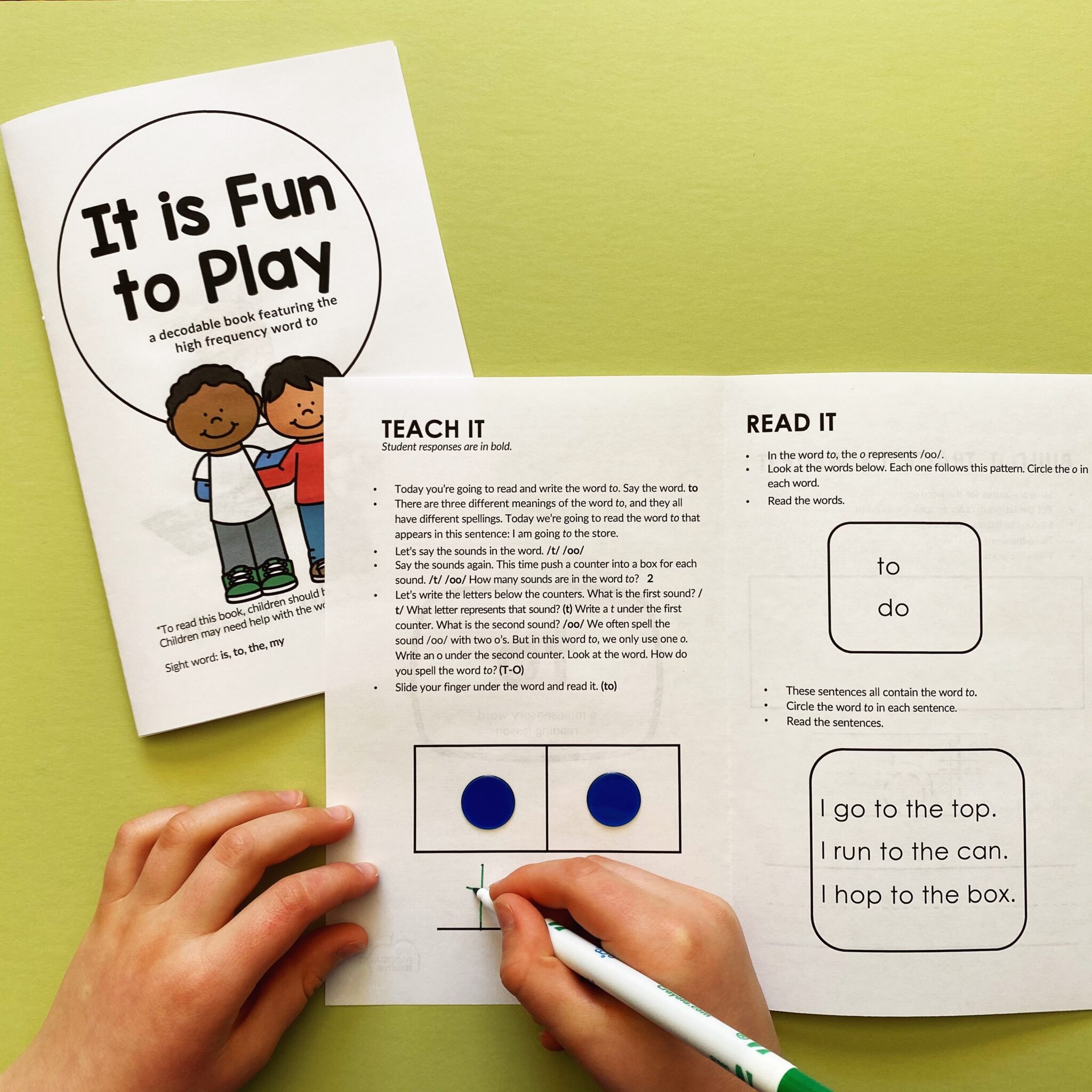 High frequency word lessons with decodable text - The Measured Mom