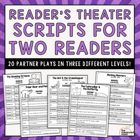 Partner Plays: Reader's Theater Scripts for 2 Readers - The Measured Mom