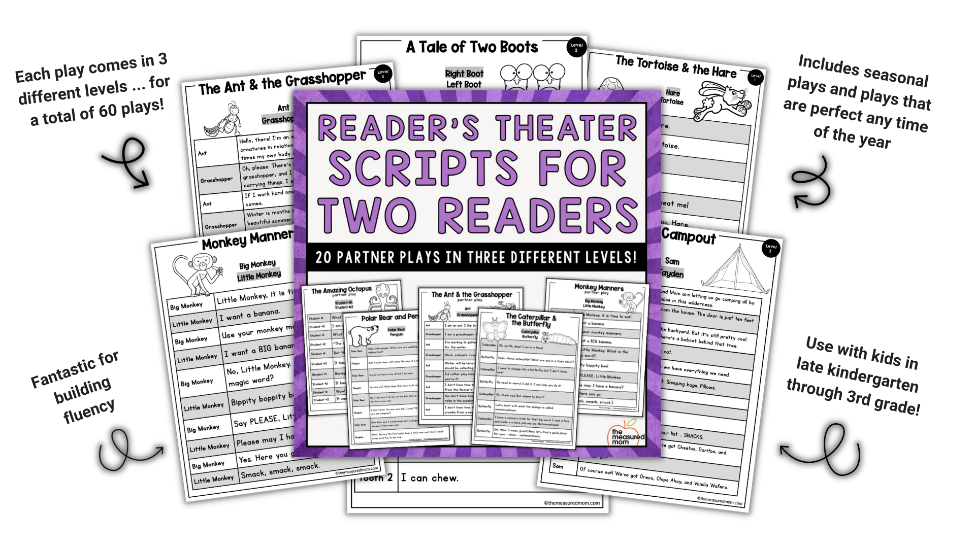 Partner Plays: Reader's Theater Scripts for 2 Readers - The Measured Mom