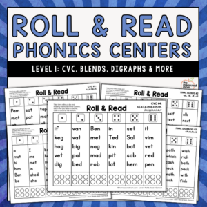 Roll & Read Phonics Games - Level 1 - CVC - Blends - Digraphs - The ...