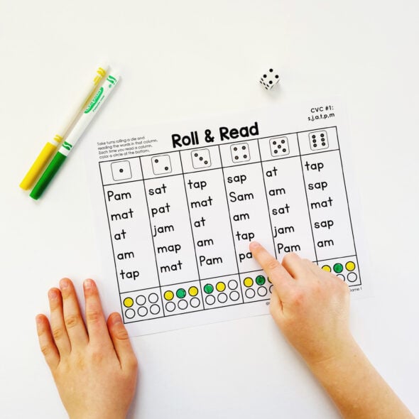 Roll & Read Phonics Games - Level 1 - CVC - Blends - Digraphs - The ...
