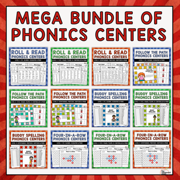 Phonics Games - Four in a Row - Level 1- CVC - Blends - Digraphs - The ...