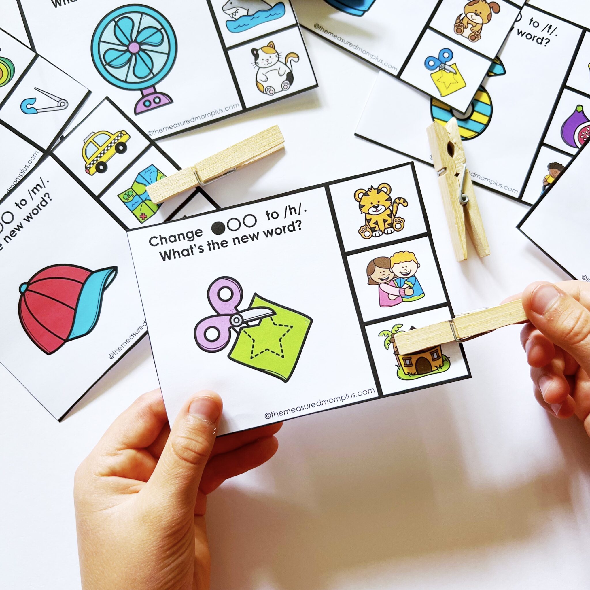 Phoneme Substitution: Initial Sound Clip Cards - The Measured Mom