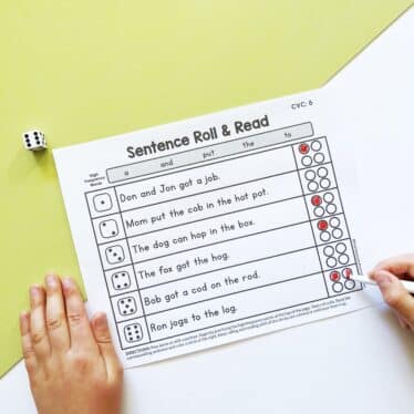 Sentence Roll & Read - Level 1 - CVC Words, Blends, Digraphs & More ...