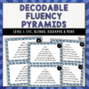 Decodable Fluency Pyramids - Level 1 - CVC, Digraphs, Blends & more ...