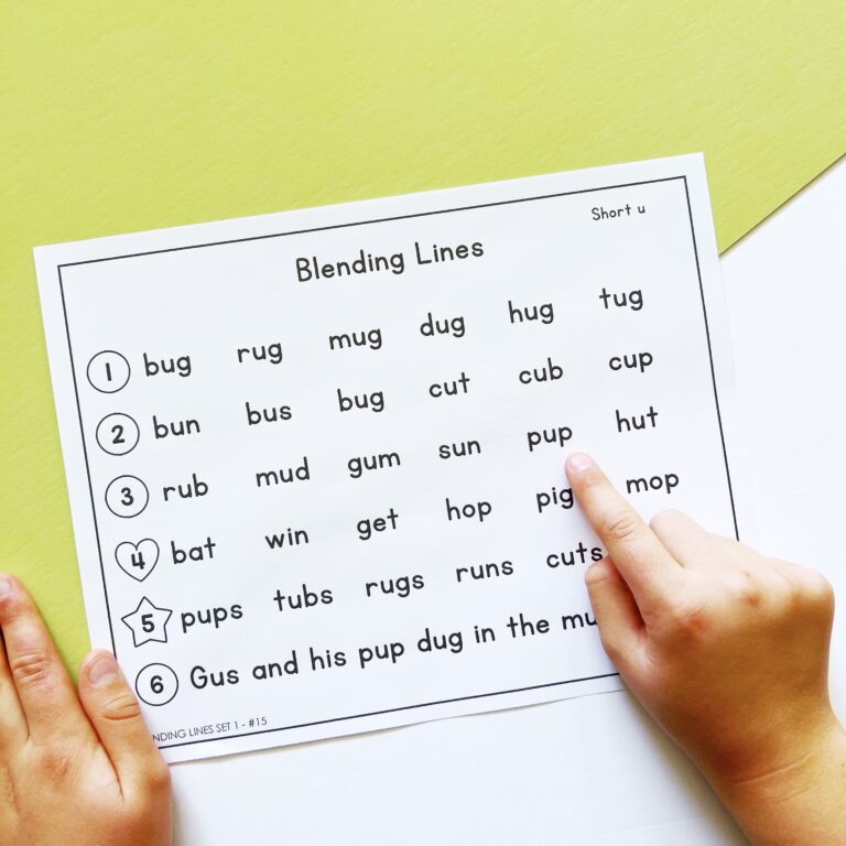 Blending Lines for CVC Words - The Measured Mom