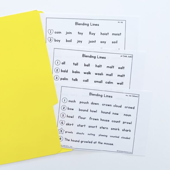 Blending Lines for Diphthongs & Complex Vowels - The Measured Mom