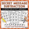 Subtraction Secret Message Worksheets - The Measured Mom