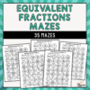 Equivalent Fraction Mazes - The Measured Mom