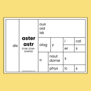 Free word matrix activities - The Measured Mom