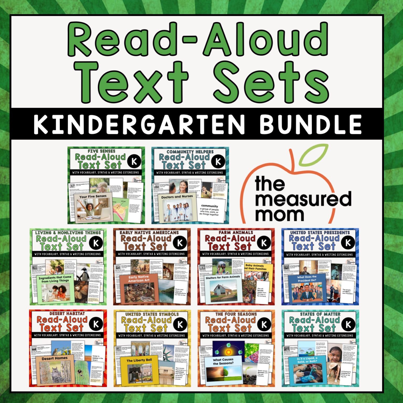 5 Senses: Read-Aloud Text Set for Kindergarten - The Measured Mom