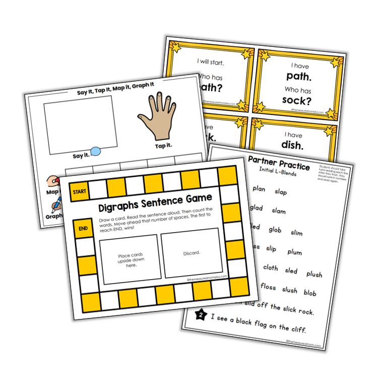 Blends & Digraphs Sample - The Measured Mom